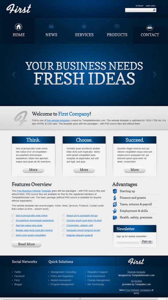 15 free business html,css templates 2013 download